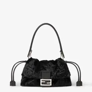 Fendi Baguette® Soft Medium Black Cavallino Leather Bag - [black]